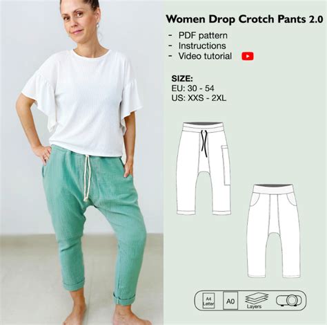 Ithinksew Patterns And More Ivl Women Drop Crotch Pants Sewing