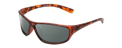 Coyote P 38 Unisex Wrap Polarized Bi Focal Sunglasses In Tortoise 65mm