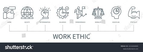 Work Ethic Concept Icons Work Society Stock Vector Royalty Free