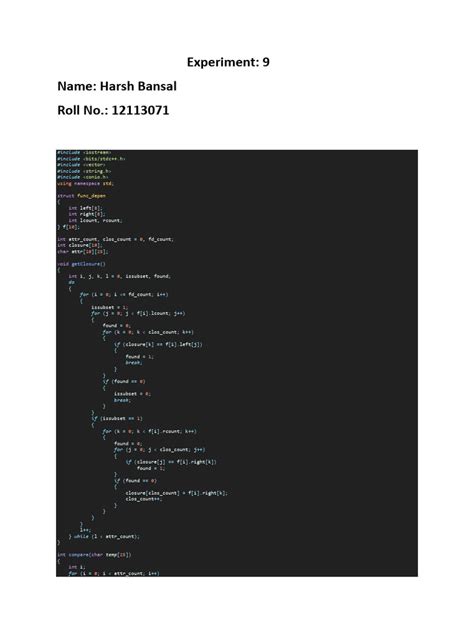 Dbms Assignment 9 Pdf Computer Programming C