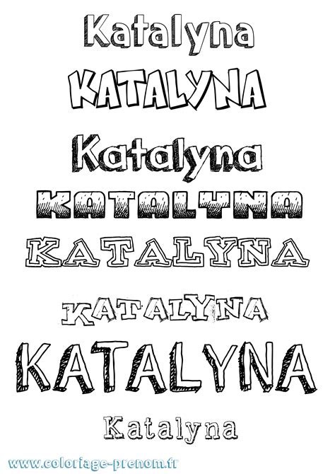 Coloriage Du Prénom Katalyna à Imprimer Ou Télécharger Facilement