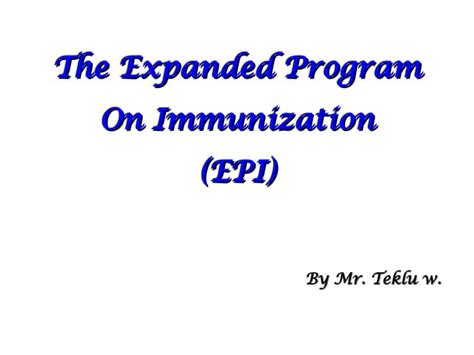 Doh National Immunization Program Pptx