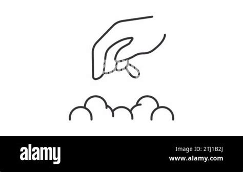 Plant Seeding Line Animation Animated Hand Spreading Seeds Into Soil