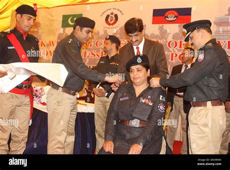 Chief Minister Sindh Murad Ali Shah Pinning The Badges Of Rank On The