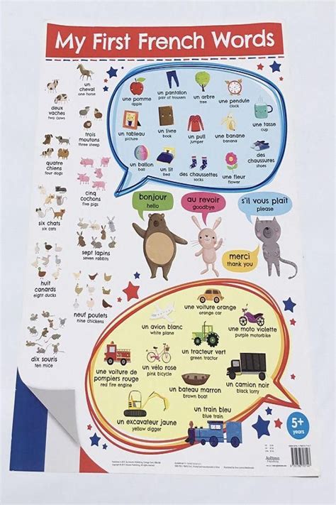 My First French Words Educational Poster Price From Jumia In Nigeria