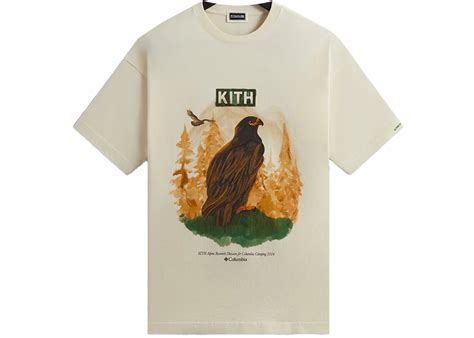 Kith X Columbia Eagle Illustration Vintage Tee History Mens Ss24 Us