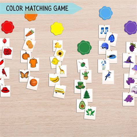 Printable Color Sorting Kid Activity Cognitive Development Learning Colors Montessori Babe