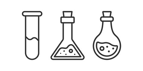 Test Tube Icon Lab Signs Chemistry Science Symbol Medical Flask Symbols Scientific Beaker
