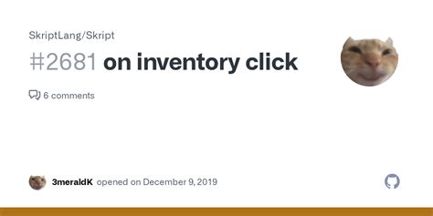 On Inventory Click Issue SkriptLang Skript GitHub
