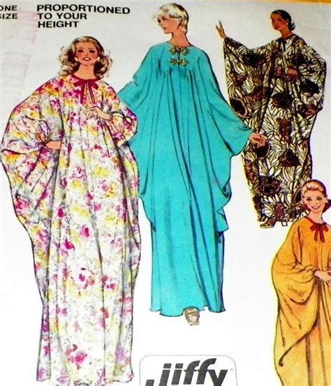 Sewing Pattern Dress Vintage Caftan 70s By Hookandneedlepattern 600