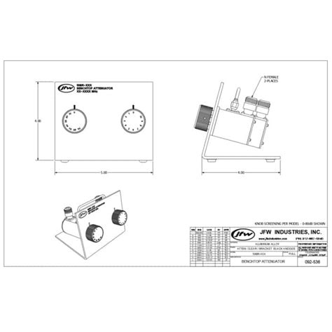 Manual Attenuator Dc 1000mhz 0 110db X 1db 50dr 001 Jfw Industries