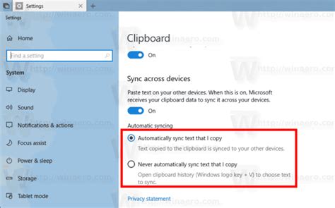 Enable Clipboard Sync Across Devices In Windows