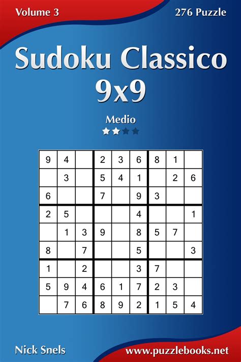 Sudoku Classico 9x9 Medio Volume 3 276 Puzzle