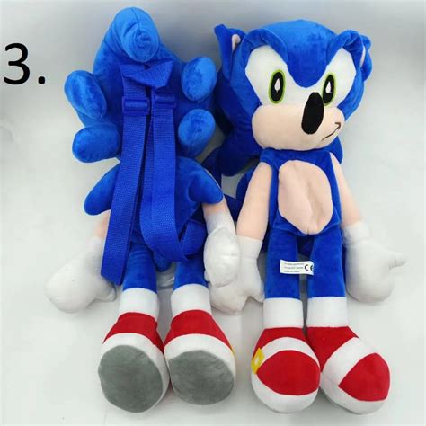 Sonic Hedgehog Backpack Cosplay Cartoon Knuckles Bag Metal Sonic Plush Doll Shadow Babebag