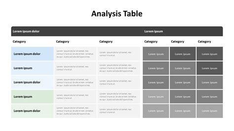 Analysis Tabletablesdiagram