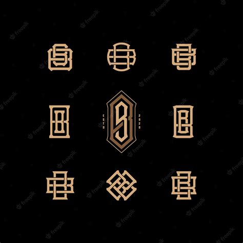 Premium Vector Monogram Bb Collection