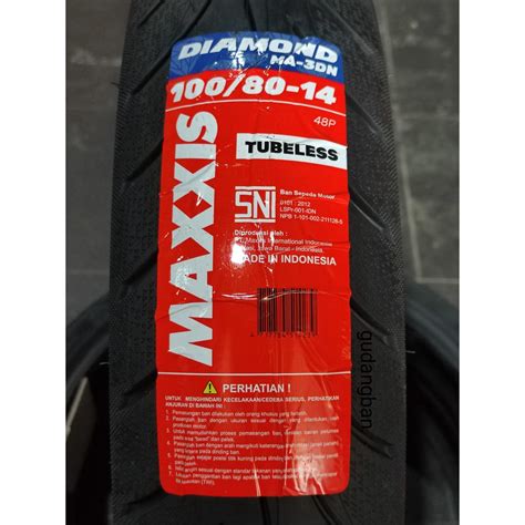 Jual Jumlah Ban Cek Varian 100 80 14 Diamond Thn 2025 Maxxis Ma 3dn