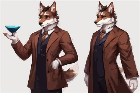 Premium Vector The Wolf In The Suit