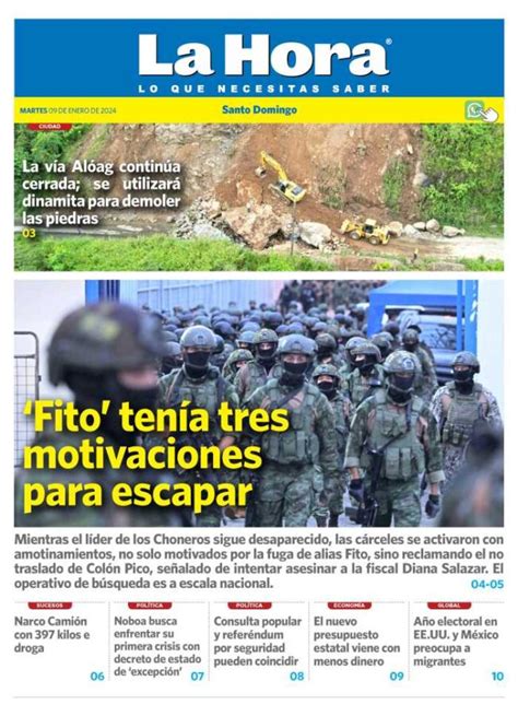 Santo Domingo 09 De Enero 2024 Diario La Hora