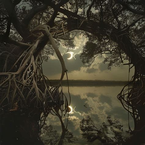Free Eclipse Through Trees Photo Eclipse Mangroves Nature
