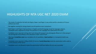 UGC NET Exam Analysis PPT