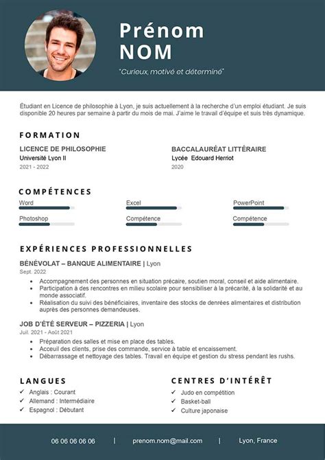 Exemple de Lettre de Motivation Job Étudiant Modèle 2025