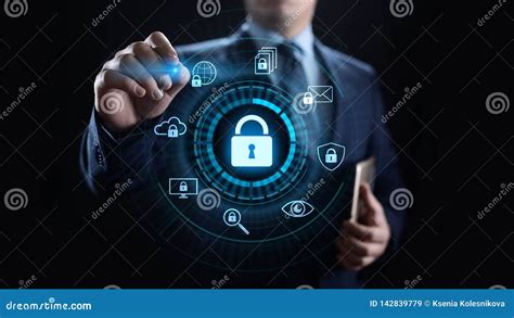 Cyber Security Data Protection Information Privacy Internet Technology Concept Stock