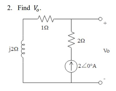 Solved Find Vo Chegg Com