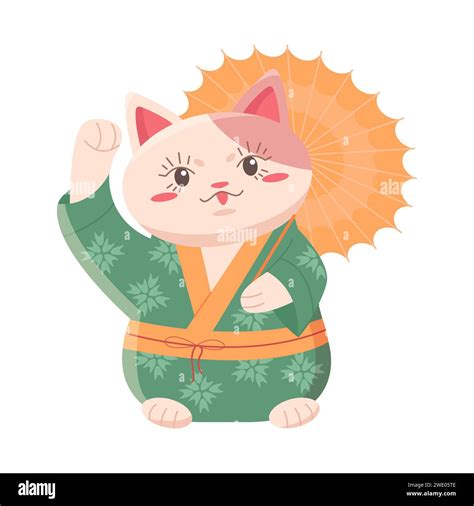 Lucky Maneki Neko Cat Asian Talisman Bringing Wealth Good Luck Symbol
