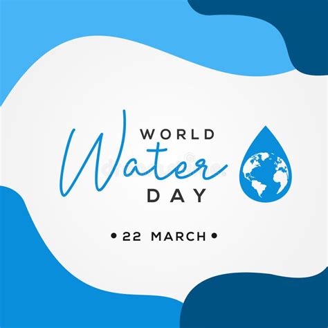 World Water Day Vector Design For Banner Or Background Stock Vector