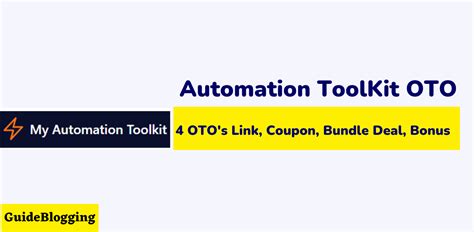 Automation Toolkit Oto 1234 Links Coupon Bundle Deal