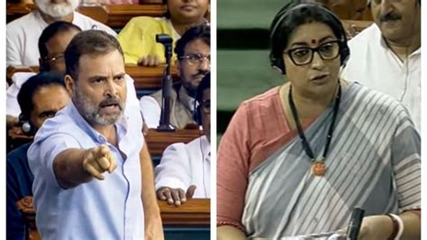 Smriti Irani Objects To Rahul Gandhis Flying Kiss Gesture Only