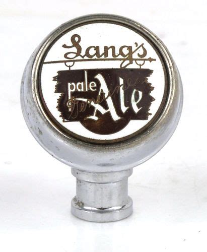 1933 Langs Pale Ale Tap Handle Btm 916 Buffalo New York Sold At