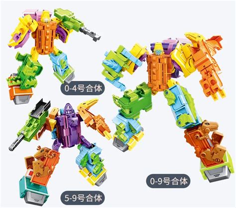 Transformer Dinosaurs Combiners Toys Learning Math Numbers 0 1 2 3 4 5 6 7 8 9