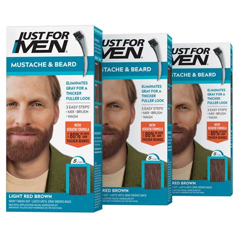 Just For Men Mustache And Beard Beard Dye For Men With Brush Included