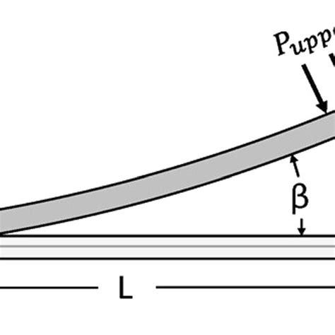 side view of a cantilevered plate clamped only at its leading edge in a