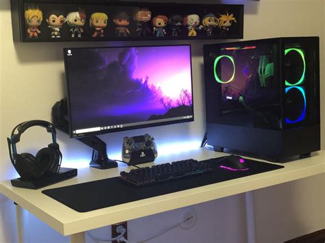 First Build And Setup Video Game Room Design Gaming Room Setup Computer Gaming Room