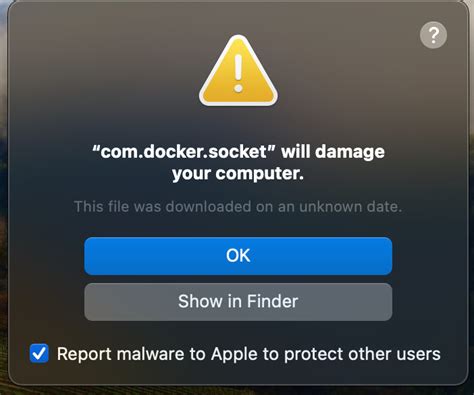Malware Blocked Comdockervmnetd” Was Not Opened Because It Contains
