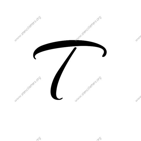 Uppercase T In Cursive