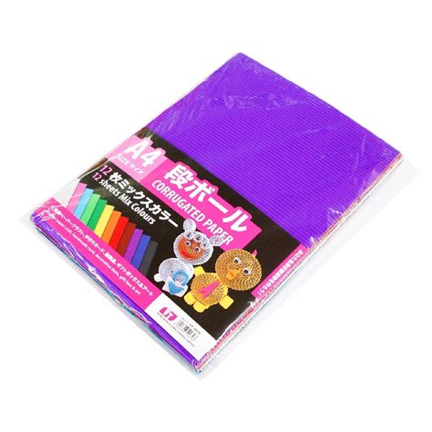 กระดาษลูกฟูก กระดาษลอน คละสี ขนาด A4 Diy งานศิลปะ โมเดล ต่างๆ แพ็ค 12 แผ่น Sstation Thaipick