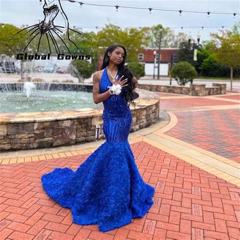 Royal Blue Halter Prom Dress Ph