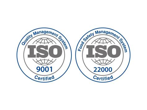 ISO 9001 ISO 22000 Certified Logo PNG Vector In SVG PDF AI CDR Format