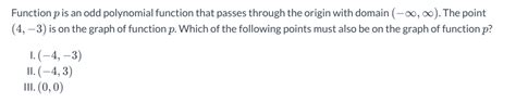 Function P Is An Odd Polynomial Function That Studyx
