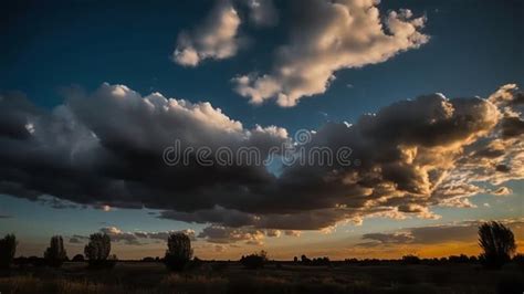 A Time Lapse Of Clouds Moving Across The Sky Created With Generative Ai
