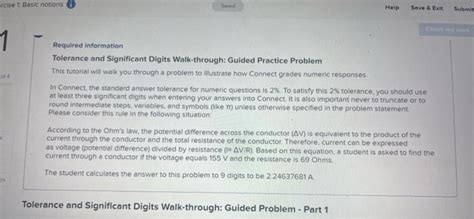 Solved Required Information Tolerance And Significant Digits