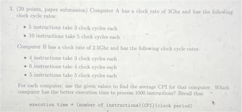 Solved Points Paper Submission Computer A Has A Chegg