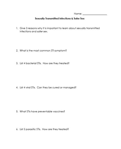 Sexually Transmitted Infections And Safer Sex Lesson Powerpoint