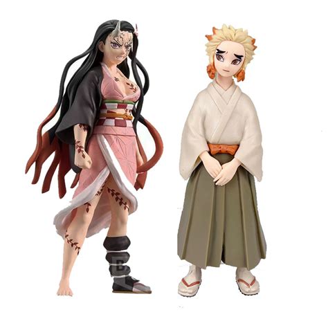 Demon Slayer Action Figure Kamado Nezuko Rengoku Senjuro Model Doll