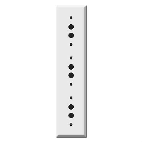 Long Tandem Stacked 3 Push Button Switch Wall Plates