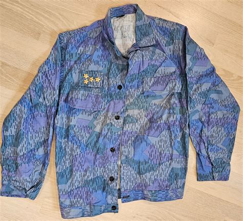 Blue Splinter Pattern Uniform Lidové Milice Peoples Militia And